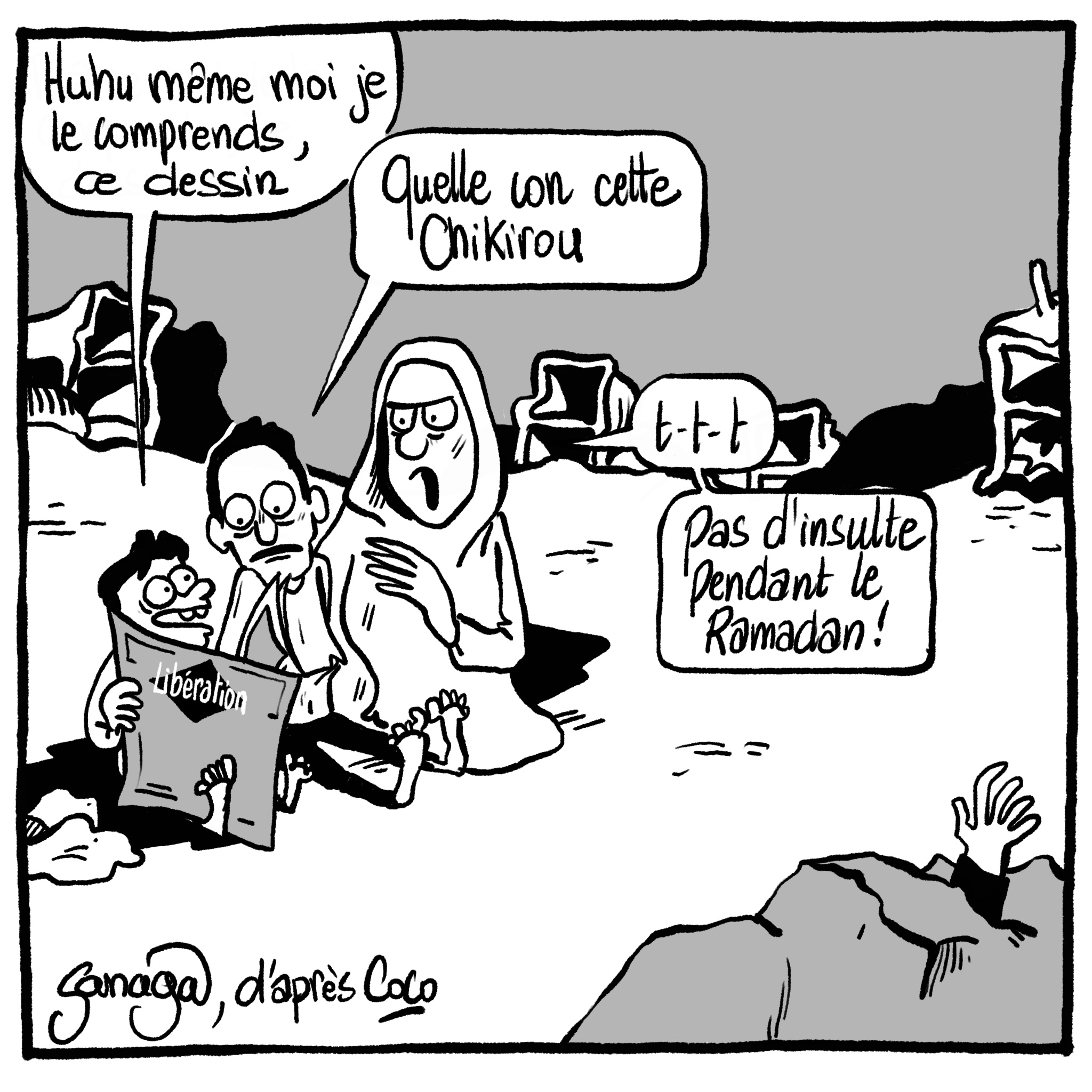 dessin-polemique-coco-chikirou - Sanaga